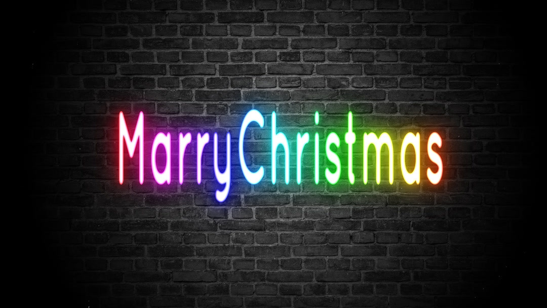 Photoshop,PS霓虹灯效果,圣诞快乐