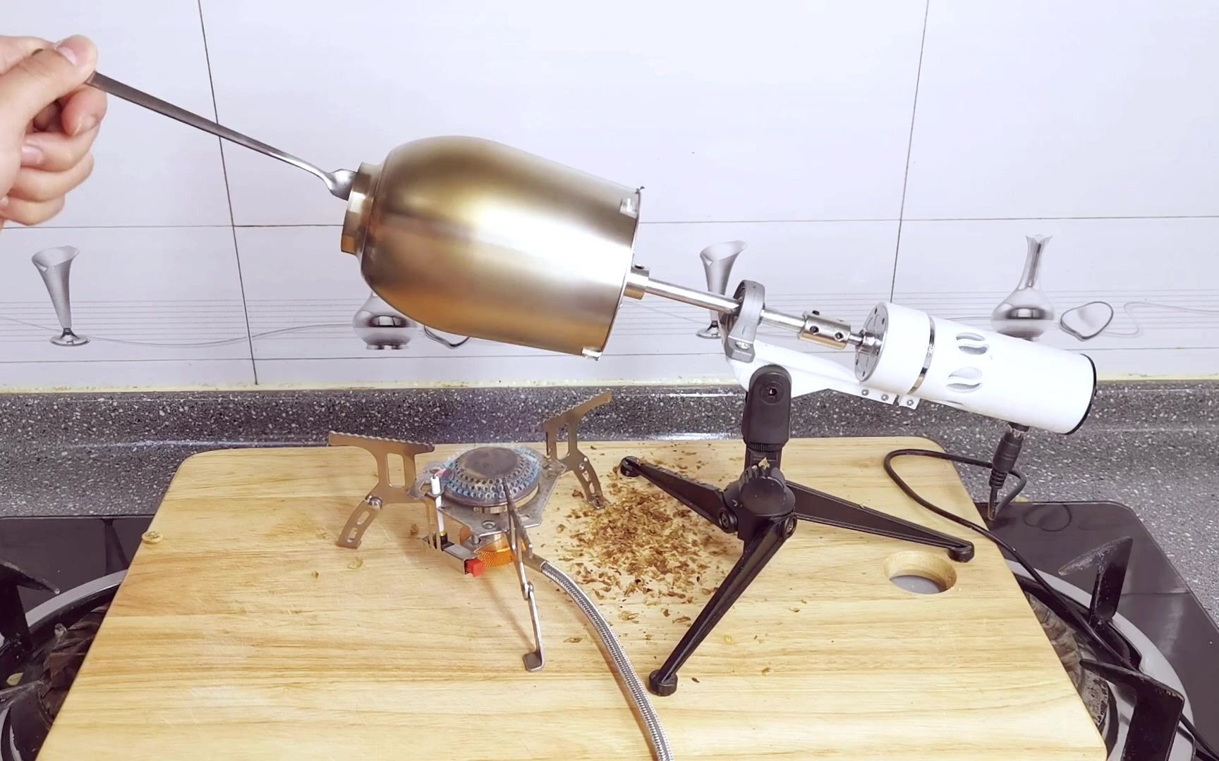 蛋桶君家用电动咖啡豆烘焙机自家烘焙咖啡豆使用演示