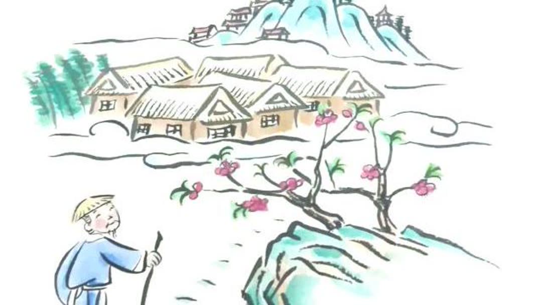 幼儿早教古诗词——山村咏怀