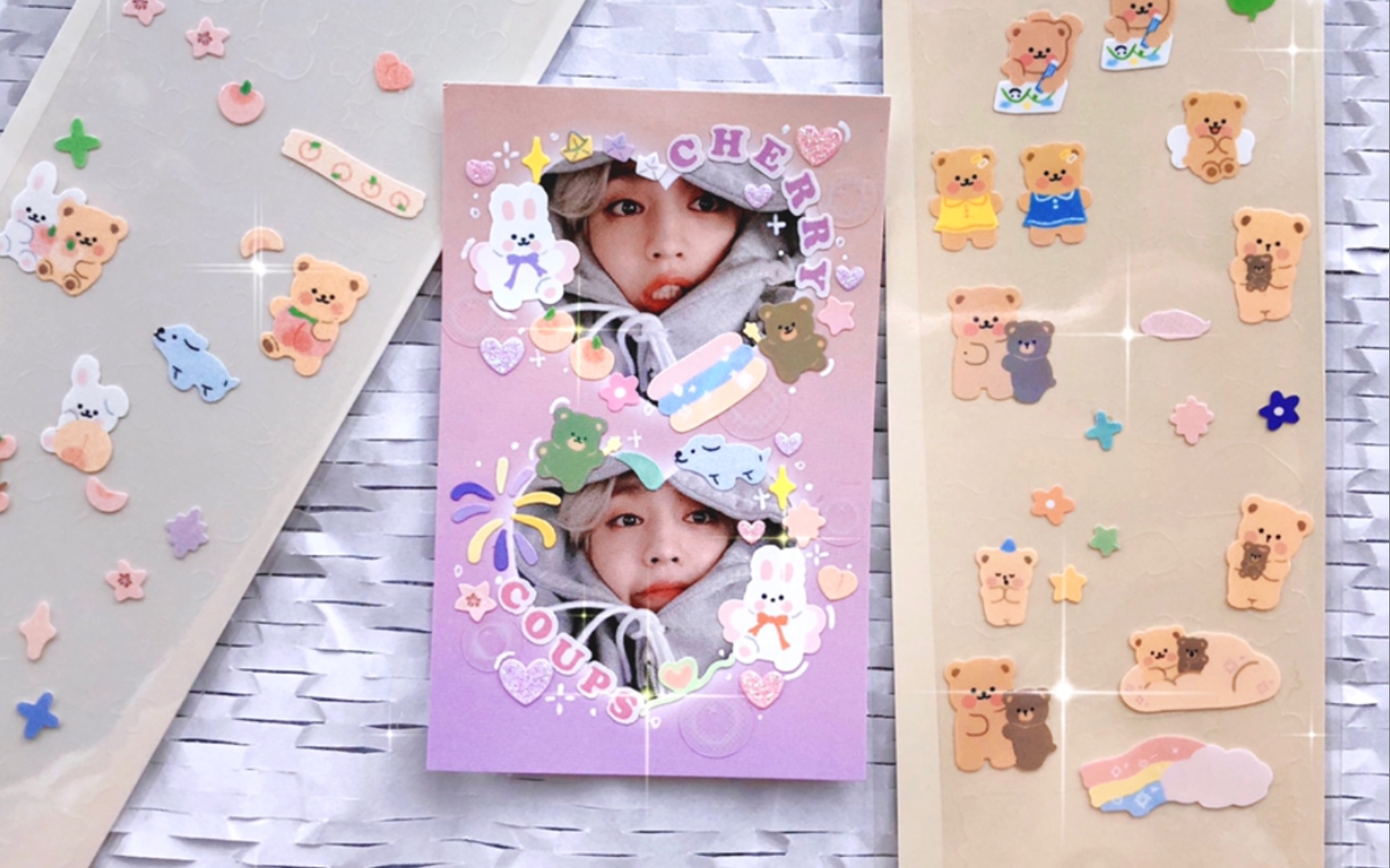 『咕咕咕卡』双爱心框初尝试^ ^|没有不好用的贴纸 是还没遇到对的卡|...