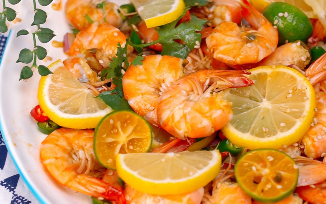 夏日酸辣柠檬虾,简单易学,超酸爽!