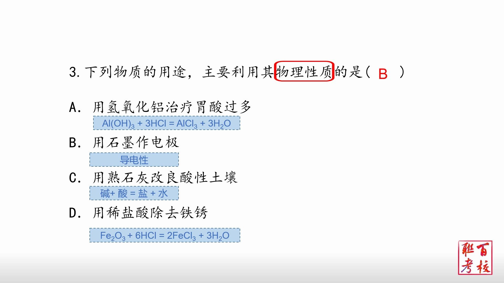 2020年“百校联考”诊断卷-化学试卷讲评(福建中考)