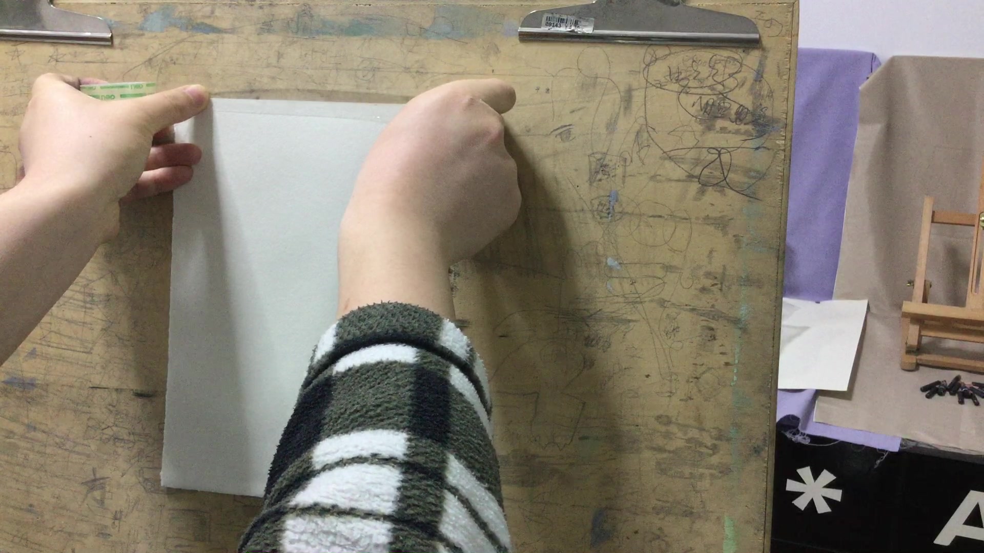 自制画框儿童风景画