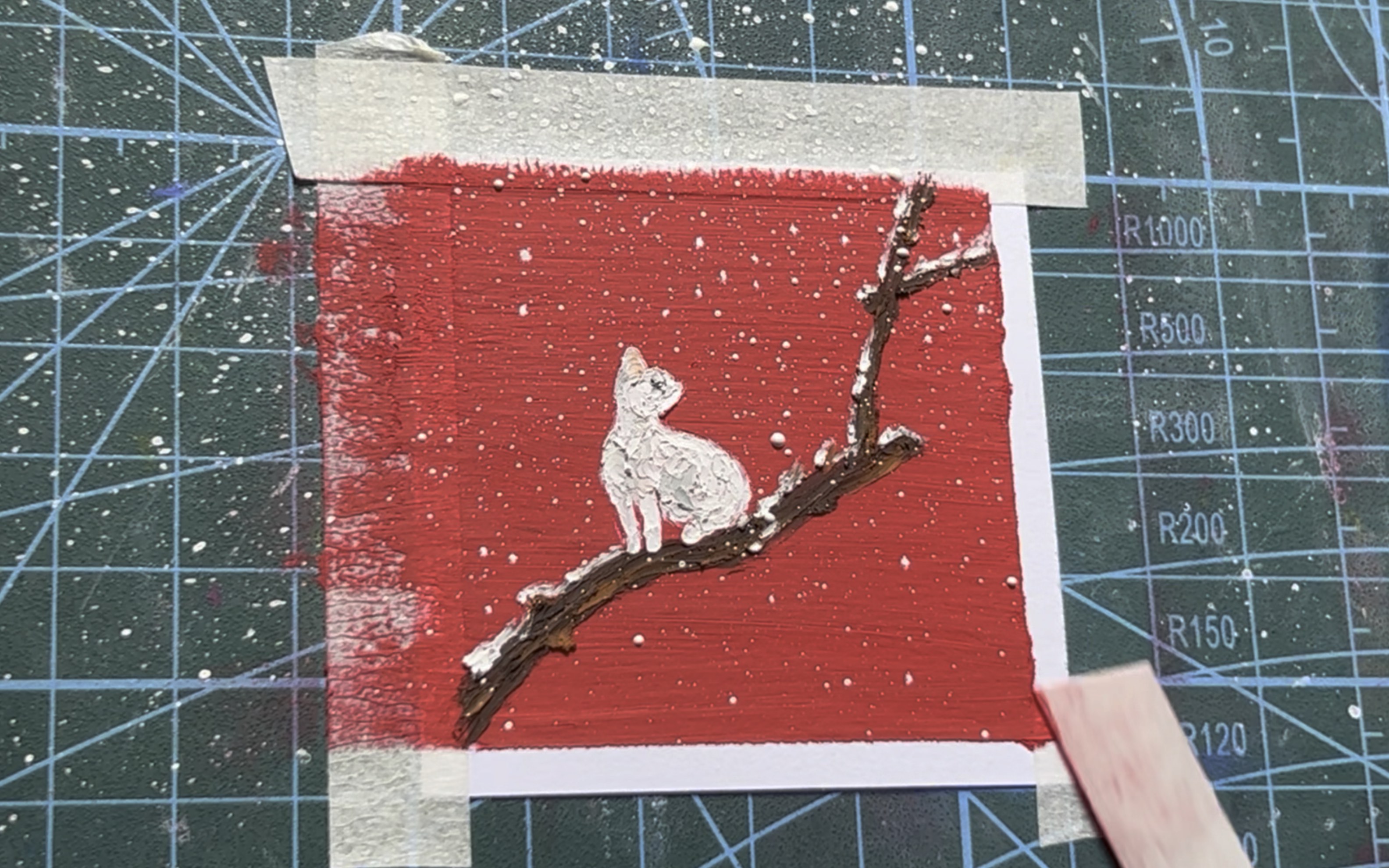 油画棒故宫 故宫御猫 故宫雪景 重彩油画棒 有手就能画 零基础教程 ...