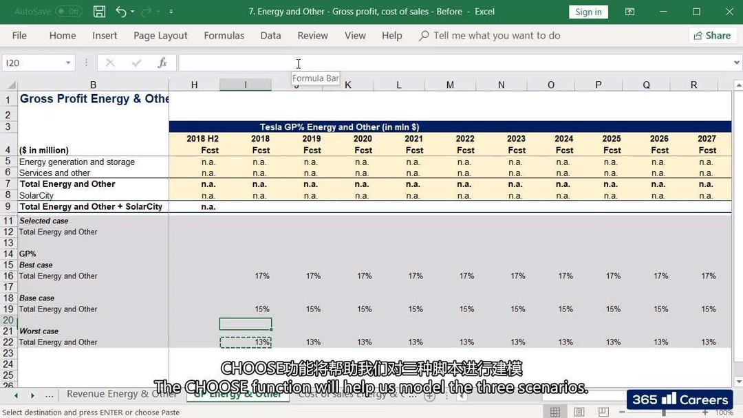4.11、计算“能源”和“服务”的总利润和销售成本