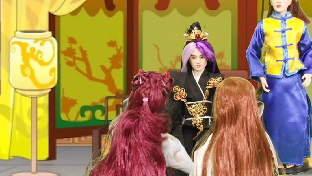 绒绒兔玩具:小张玩具叶罗丽公主故事 冰公主遇到穿越过来皇帝