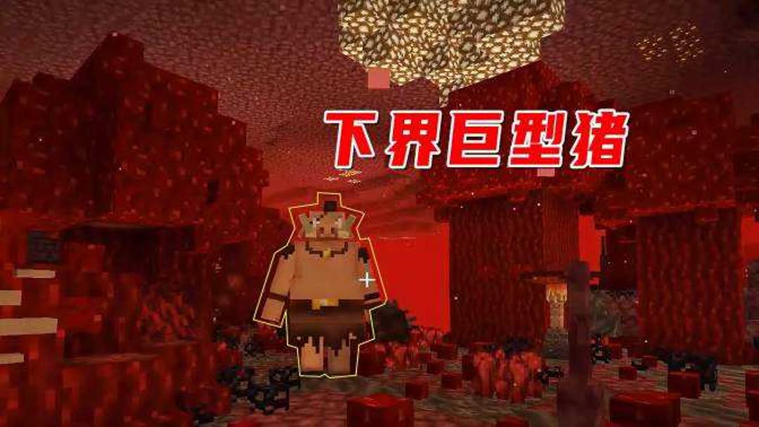 1.17更好的我的世界76:下界探险结束,临走时偶遇一只巨型猪