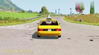 BeamNG:菜鸟vs高手,搞笑的出租车司机,车祸模拟