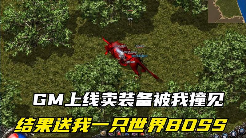 热血传奇:GM上线卖装备被我撞见,结果送我一只世界BOSS当封口费