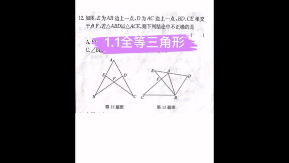 1.1全等三角形