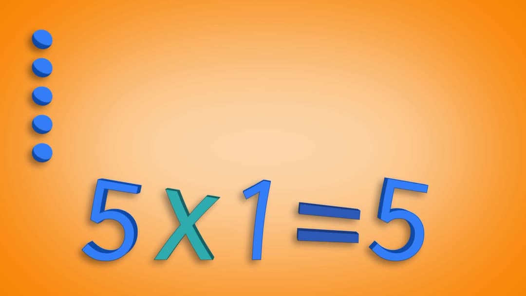 数字5的歌 5的倍数 5的乘法口诀表 益智早教 慢速儿歌