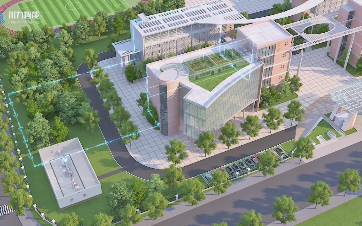 校园小区工厂直饮水净化设备-水处理工艺流程动画-巨浪视觉