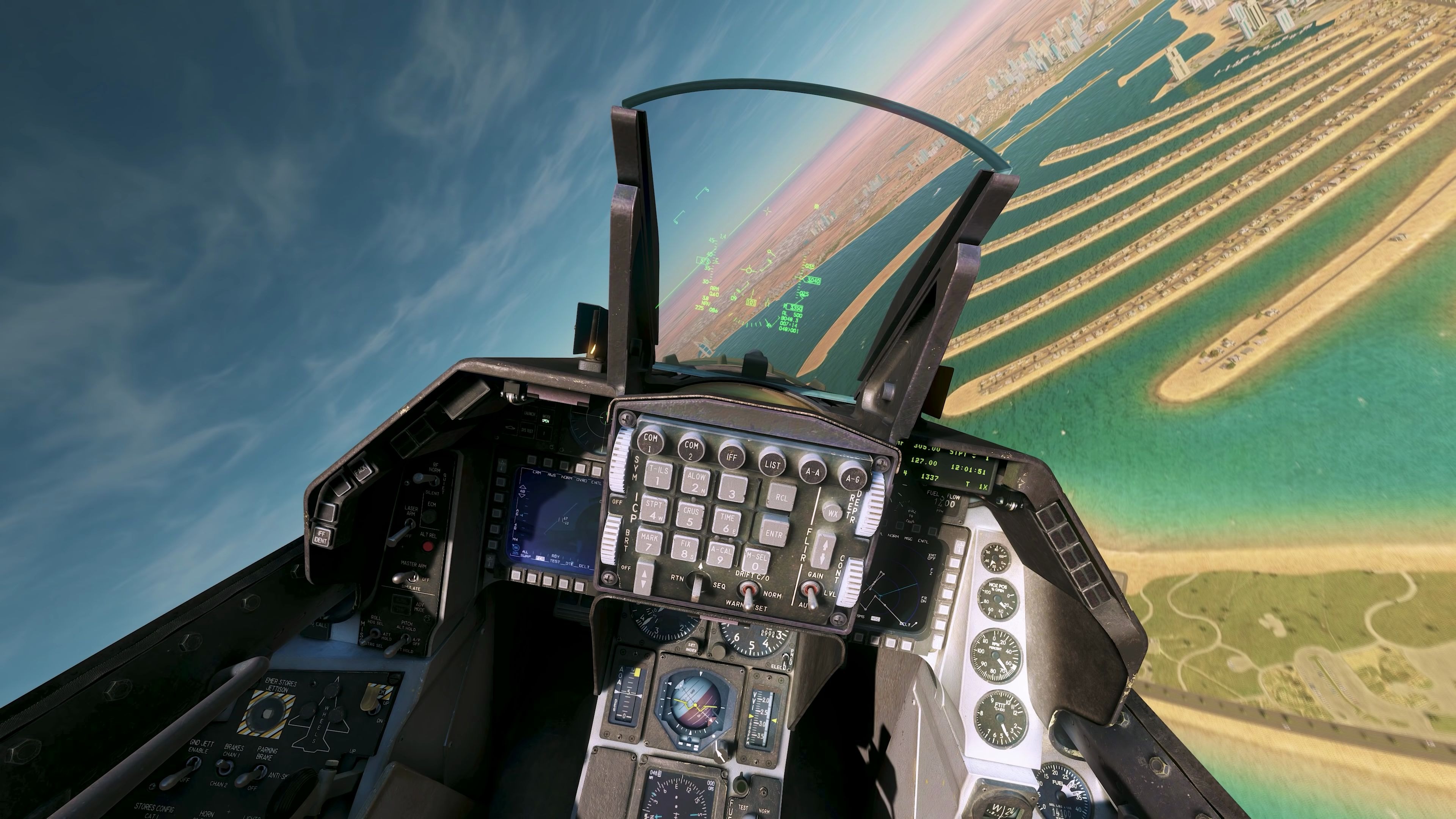 [4K] 战斗机是怎样降落的? | DCS模拟飞行员视角 | 在迪拜国际机场...