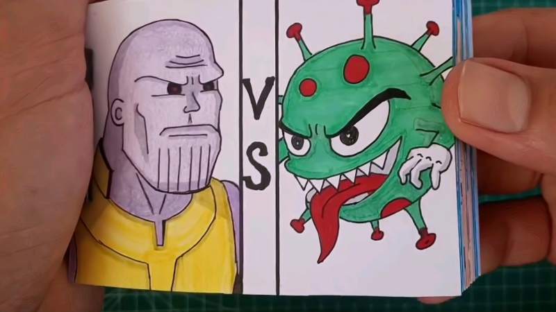 「翻页动画」灭霸VS新冠病毒