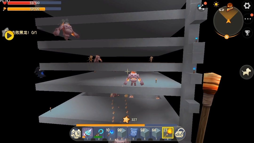 迷你世界:半仙开始建造地心滑动方块刷怪塔,蓝图帮了半仙的大忙