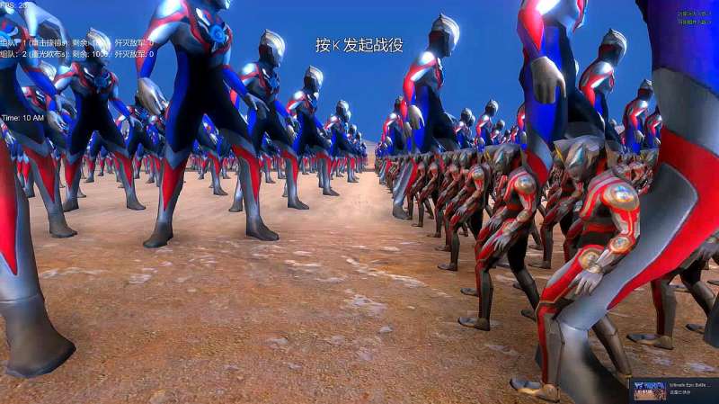 史诗战争模拟器:1000个终极捷德,对战1000个重光欧布