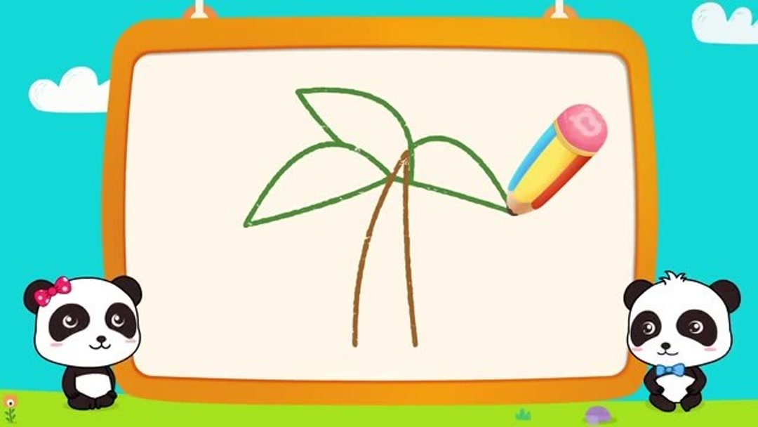 简笔画 第35集 椰子树