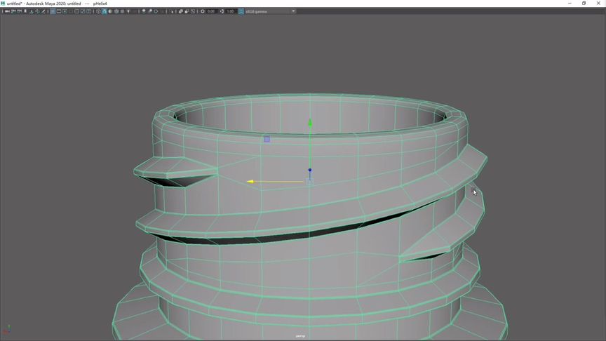 Maya建模:瓶口分段式螺纹建模演示#三维建模 #3d建模 #产品设计