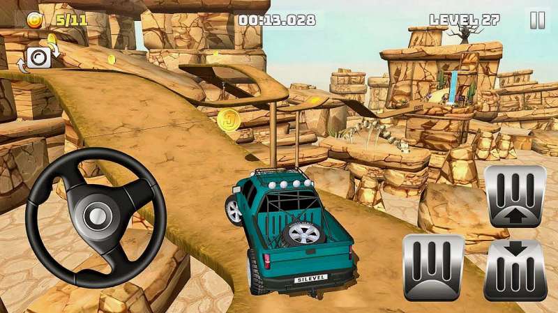 创意卡通 豪华皮卡车闯关跑酷小游戏