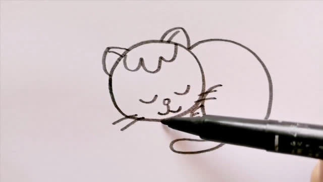 教你画小猫,亲子简笔画教学!