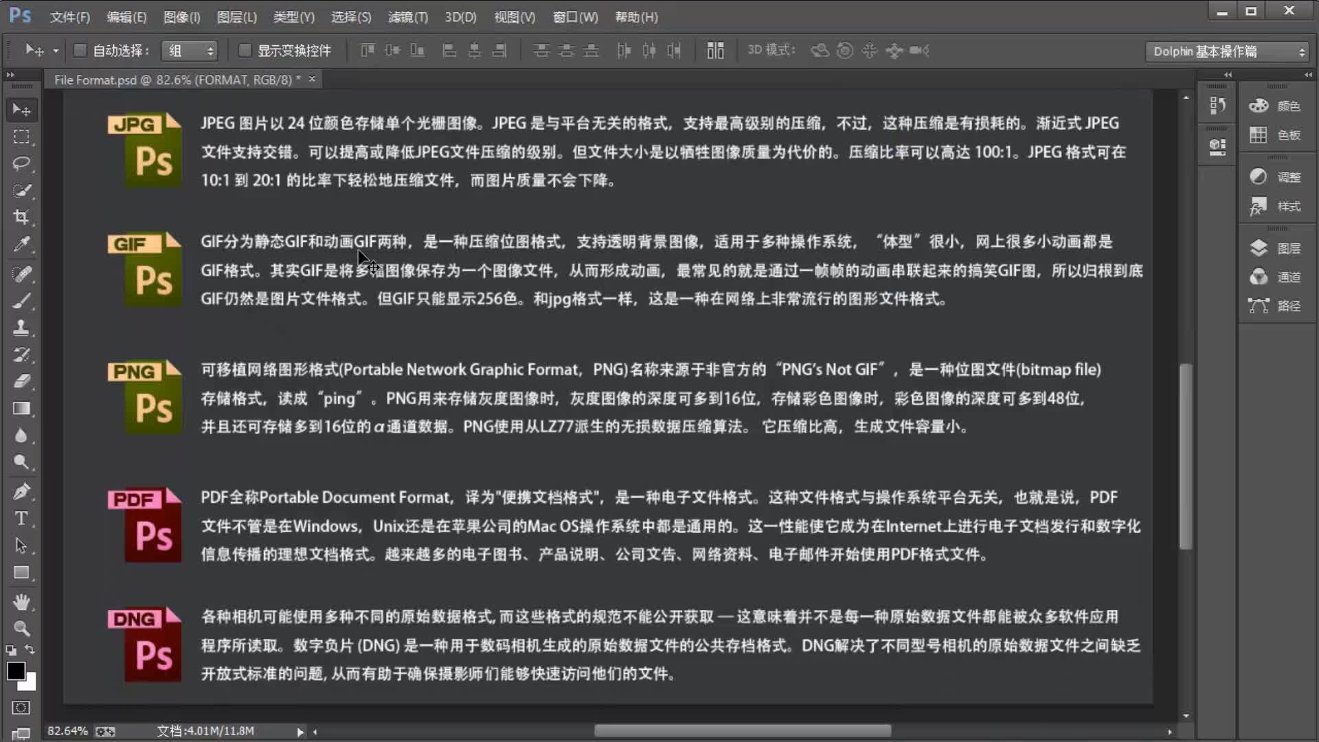 ps速成1.4 常用文件格式的简单理解6平面设计