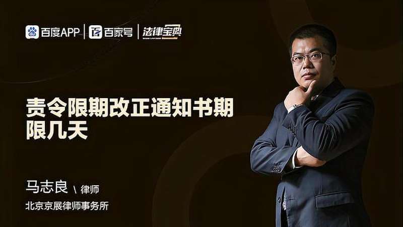 责令限期改正通知书期限几天