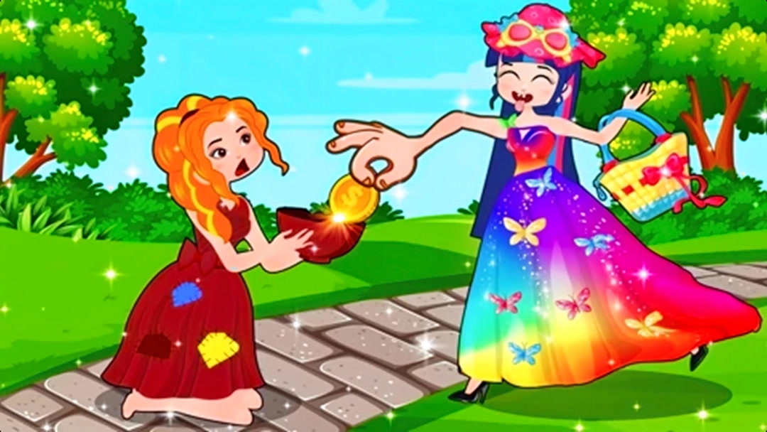 声音定格童话:贫富公主扮靓的搞笑卡通动画!