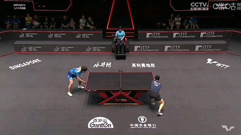 前两局,向鹏VS张本智和,2023WTT新加坡赛,1/32赛