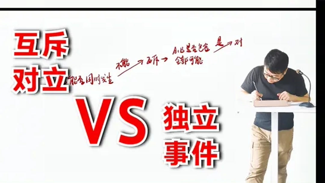 精讲|互斥、对立与独立事件的关系
