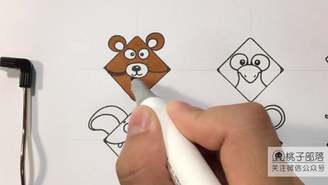 简笔画菱形的动物