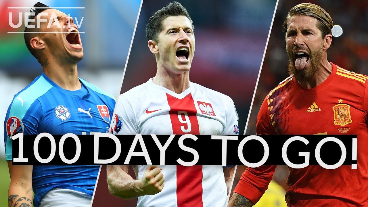 欧洲杯倒计时100天!盘点欧洲国家队百场巨星 莱万C罗领衔