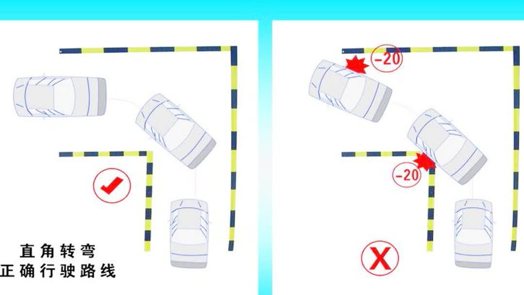 科目二:新款捷达右直角转弯操作技巧,驾考新规变化一看就会!