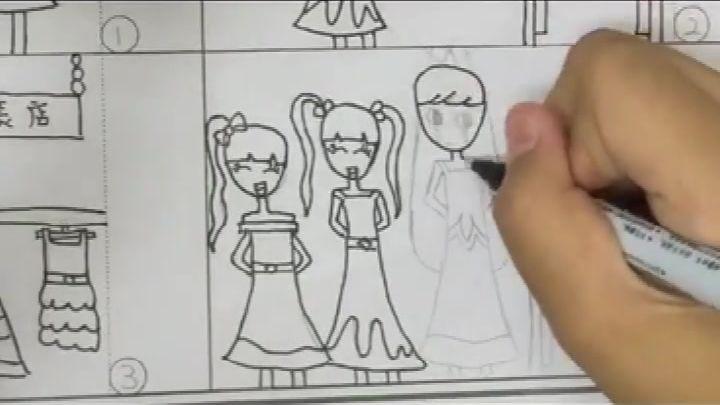 四格连环画《妈咪生日》