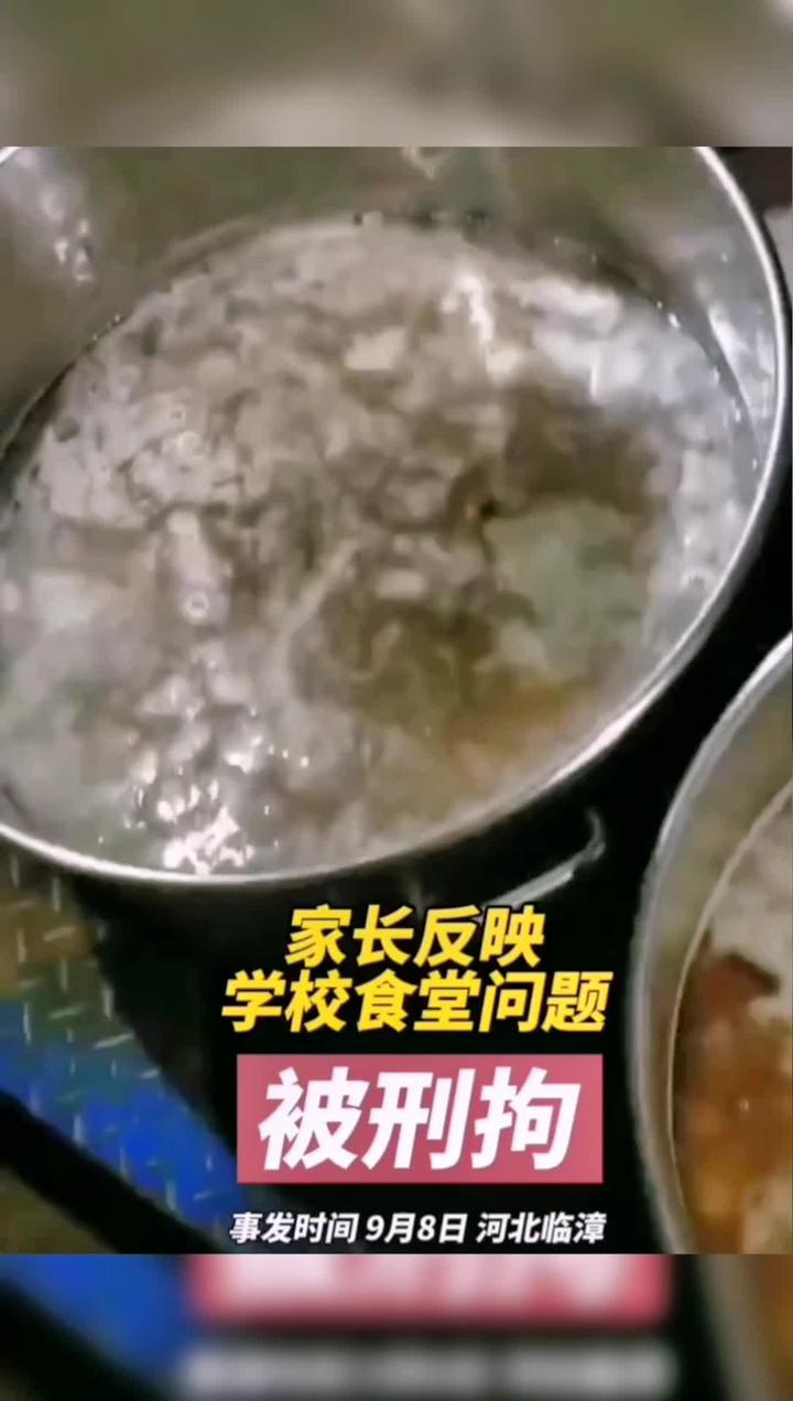 #河北5名家长反映学校食堂问题被刑拘。10月23日晚,当地回应:卫生...