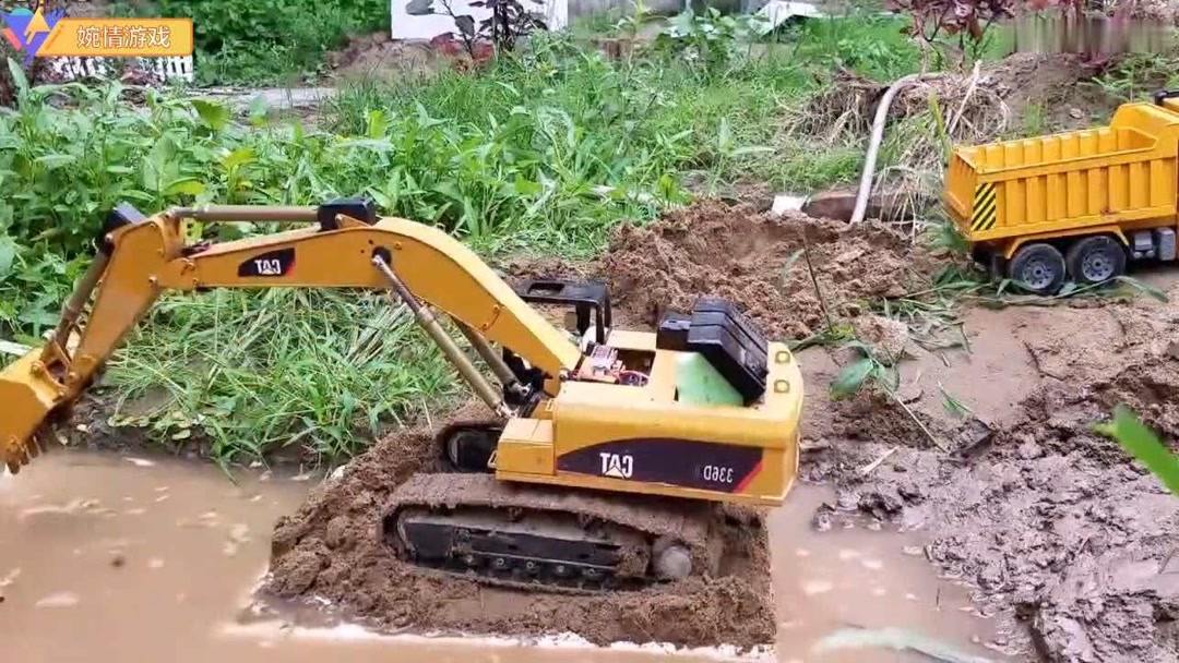 挖掘机大卡车 挖掘机工作视频表演大全