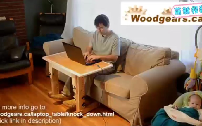 看看国外木匠是怎么纯手工打造可移动可伸缩木质电脑桌的!