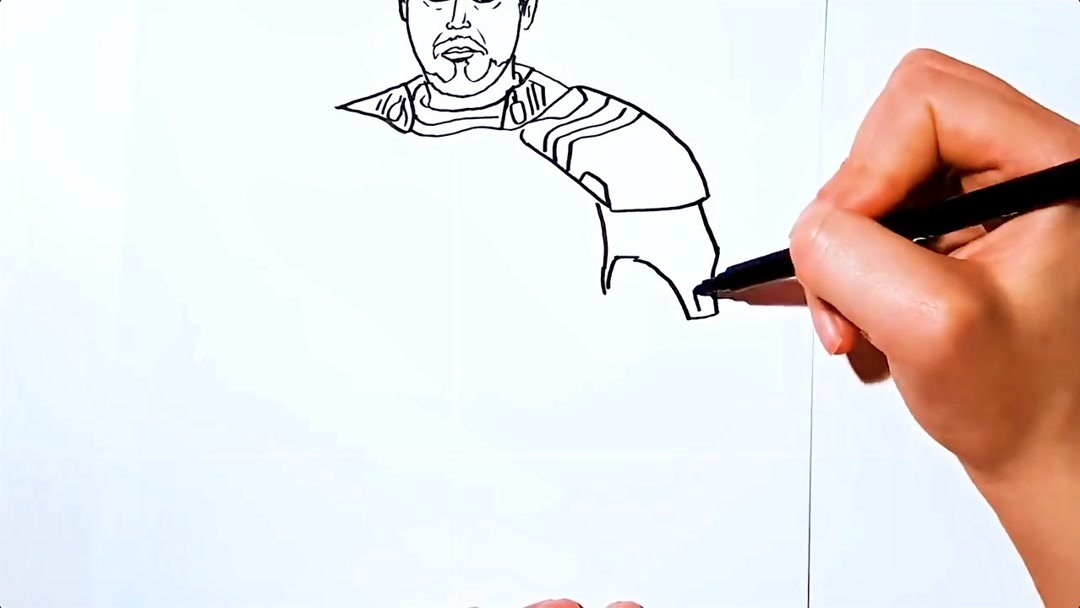 简笔画彩绘:绘制复仇者联盟无限战争钢铁侠