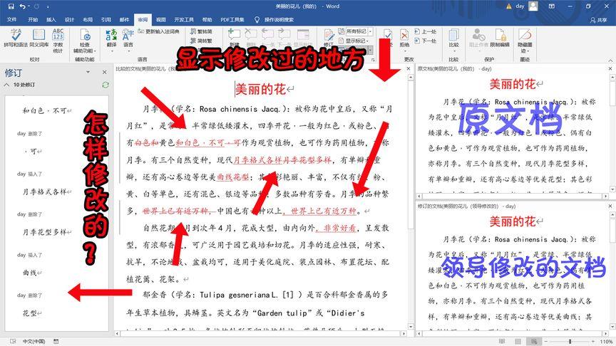 领导修改过的文稿,word巧妙功能能让你一眼看出被修改的地方