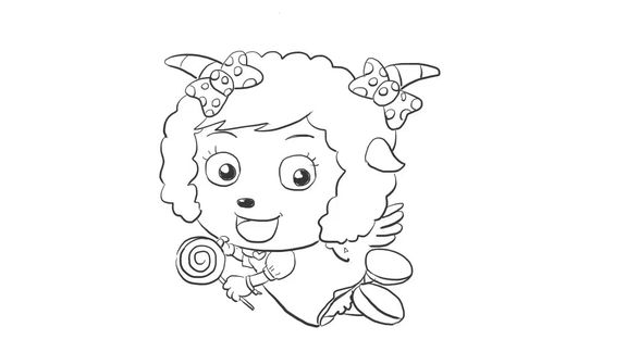 可爱的美羊羊天使亲子绘画儿童简笔画视频 宝宝轻松学画画