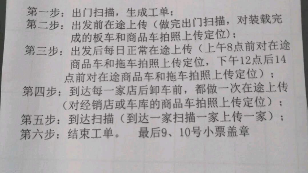 广汽丰田TFGL商品车在途管理APP操作流程要求
