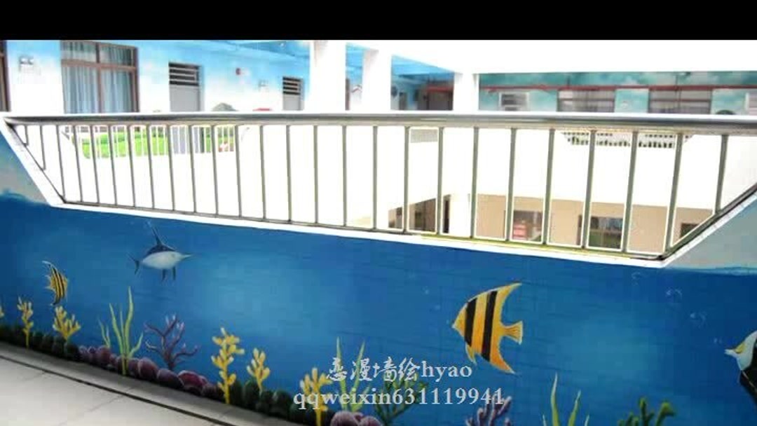 东莞长安第二小学海陆空科技主题走廊墙绘壁画校园手绘墙涂鸦文化