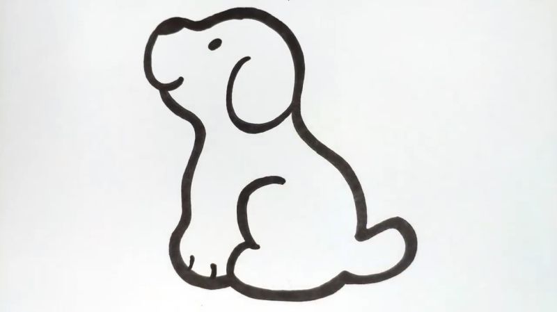 简笔画教你怎么画小狗