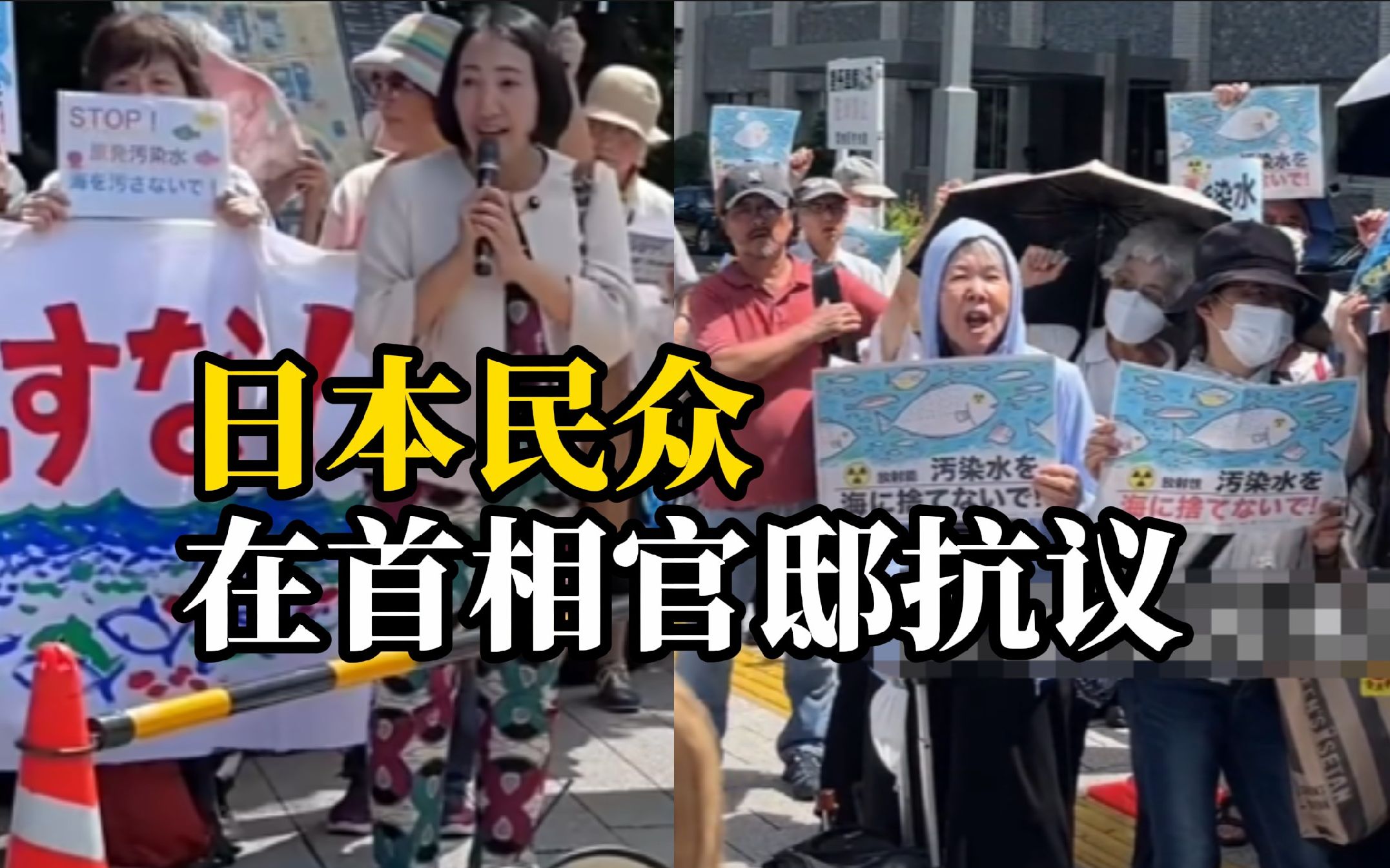 排海第二日,日本大量民众在首相官邸前抗议:中国早就劝告过为什么不...