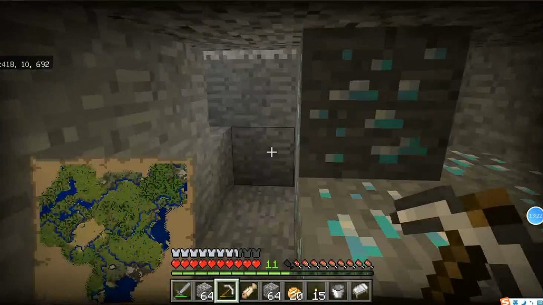 我的世界终于找到钻石了