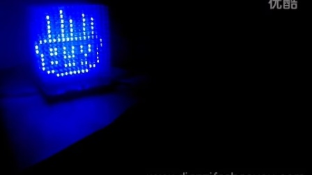 16X16X8 光立方 文字移动左移动 动画效果展示