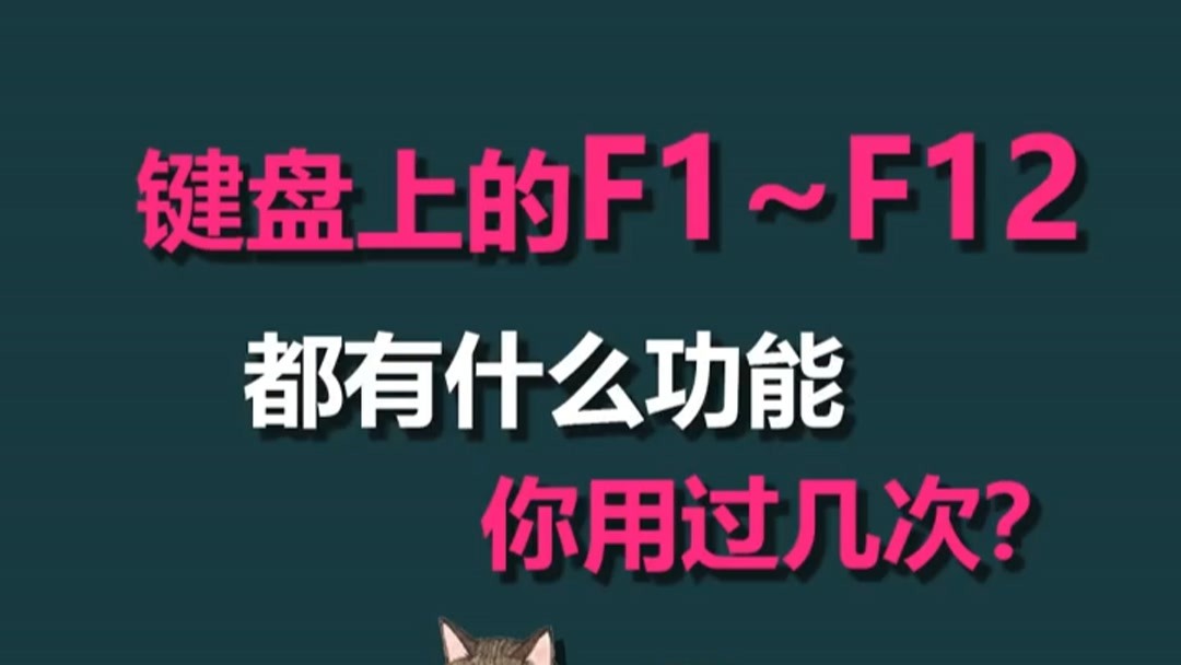 键盘上的f1致f12都有什么作用,你用过几次