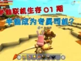 迷你世界：兔美美和半仙联机生存 第1集 兔美美聘“专属司机”疯狂找羊