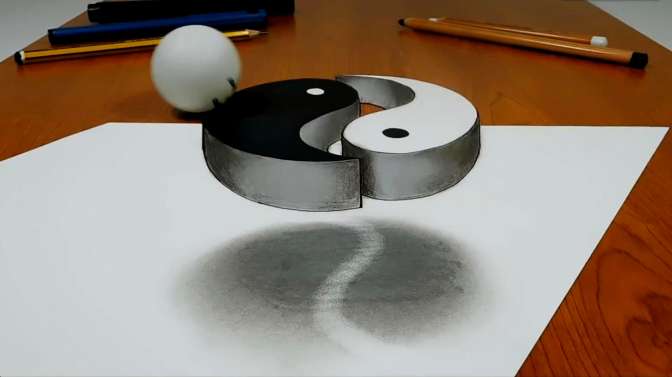 3D立体画基础入门,八卦图的立体画法,详细视频教程