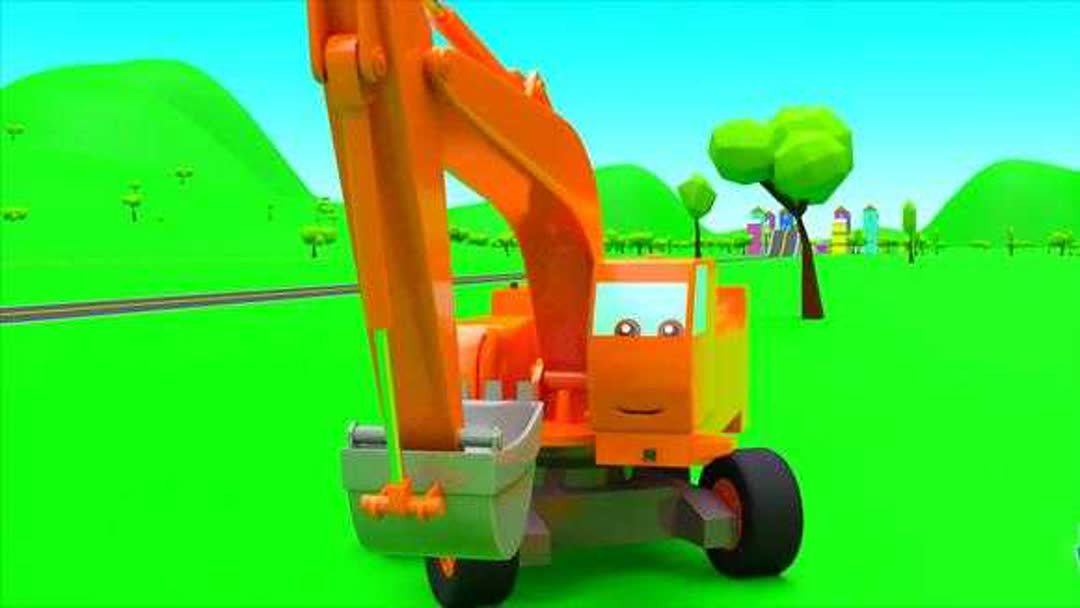 儿童卡通动画:大车车们整修公园,挖出了好多大彩蛋,好有趣