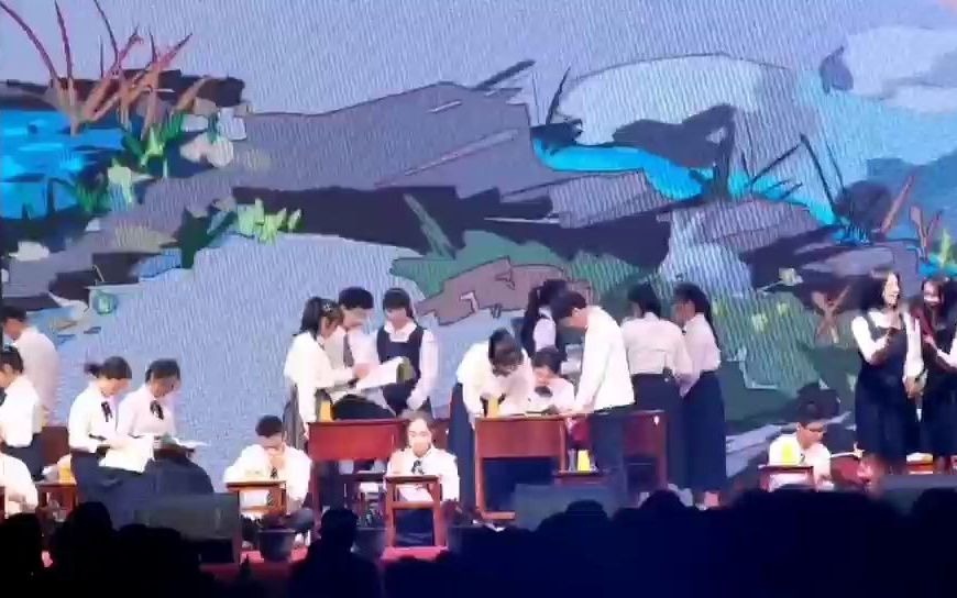 浙江省普陀中学元旦文艺汇演--高一(6)班 稻香杯子舞